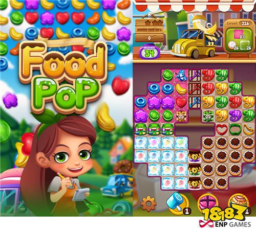 人气三消益智系列最新作《Food PoP》已全球推出_18183.com