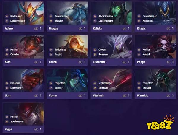 云顶之弈S5赛季英雄大全 云顶之弈S5赛季棋子属性汇总介绍_18183云顶之弈专区