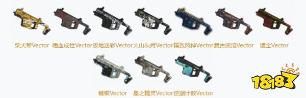 PUBGVector皮肤大全 Vector全10款皮肤汇总_18183PUBG专区