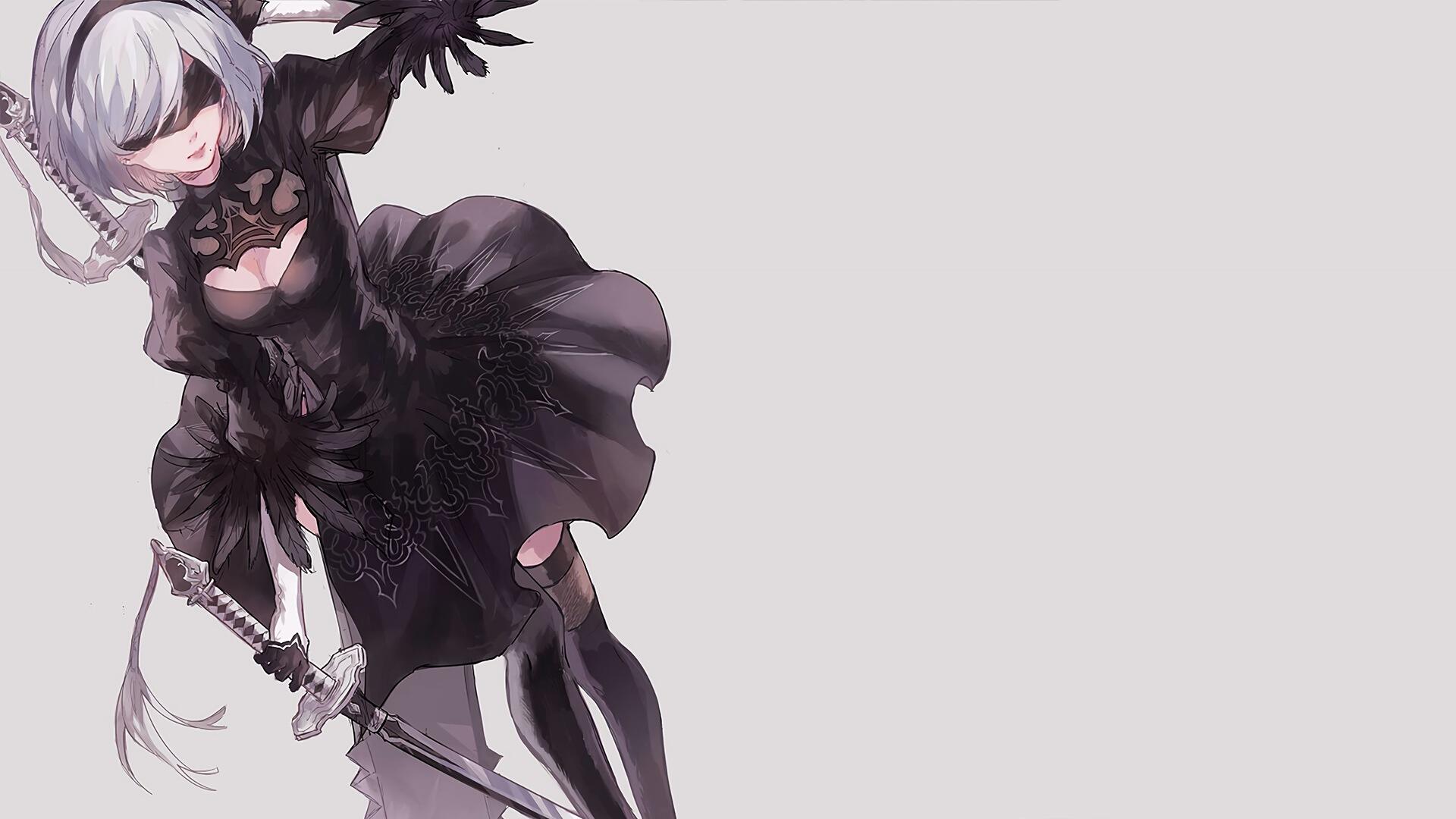 尼尔机械纪元2B电脑壁纸分享 2B小姐姐高清电脑壁纸分享_18183尼尔：机械纪元专区