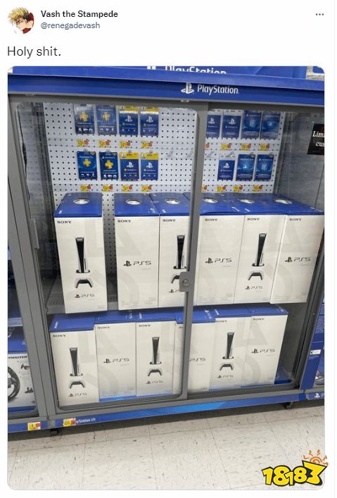PS5美国供货量激增 玩家从未见过摆满货架的PS5_18183专区