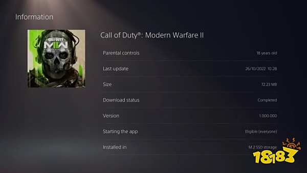 《使命召唤19》PS5光盘只有70MB数据 还得联网下载_18183.com