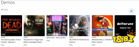 PS商店新增Demo分区 方便玩家查看筛选_18183.com