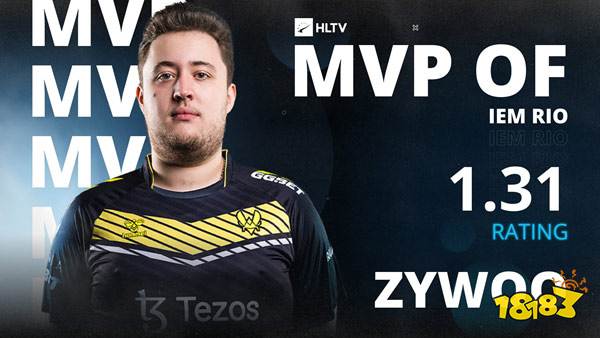 ZywOo荣膺IEM 里约2023 MVP奖章