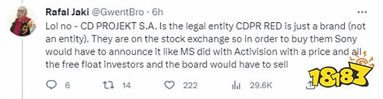 索尼要收购CDPR?但实际上没那么容易_18183.com