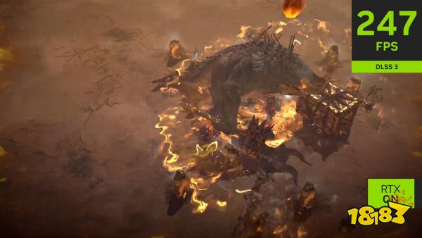英伟达发布《暗黑4》新预告 DLSS3开启后帧数大涨_18183.com