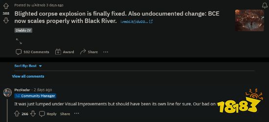 《暗黑4》死灵“尸爆”技能视觉BUG修复:这下能看清了_18183.com