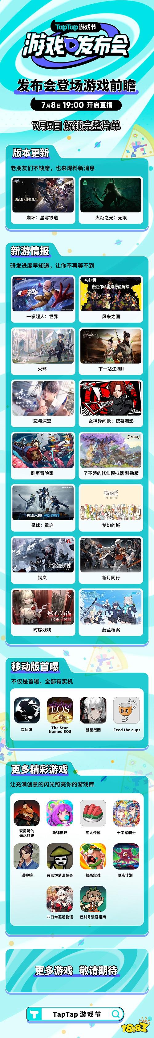 TapTap游戏节“三块大饼”新鲜出炉，发布、试玩、福利，值得一试。_18183.com