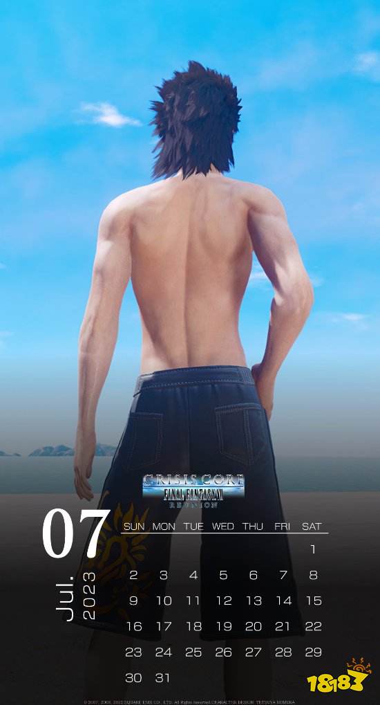 《FF7RE》官方发泳装版扎克斯：夏天记得多喝水!_18183.com