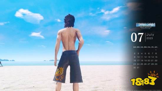 《FF7RE》官方发泳装版扎克斯：夏天记得多喝水!_18183.com