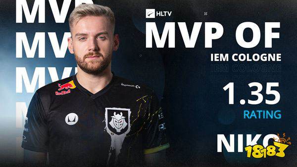 NiKo荣膺IEM科隆2023 MVP奖章