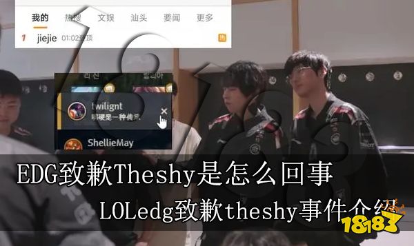 EDG致歉TheShy是怎么回事 LOLedg致歉theshy事件介绍_18183英雄联盟专区