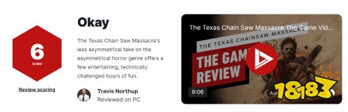 《德州电锯杀人狂》IGN评分公布：6分，内容少但有趣_18183专区