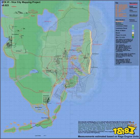 玩家根据泄露拼接《GTA6》地图：规模远超前作_18183.com