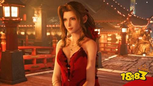 《FF7RE》爱丽丝深红礼服原画：热情长裙别样魅力_18183.com