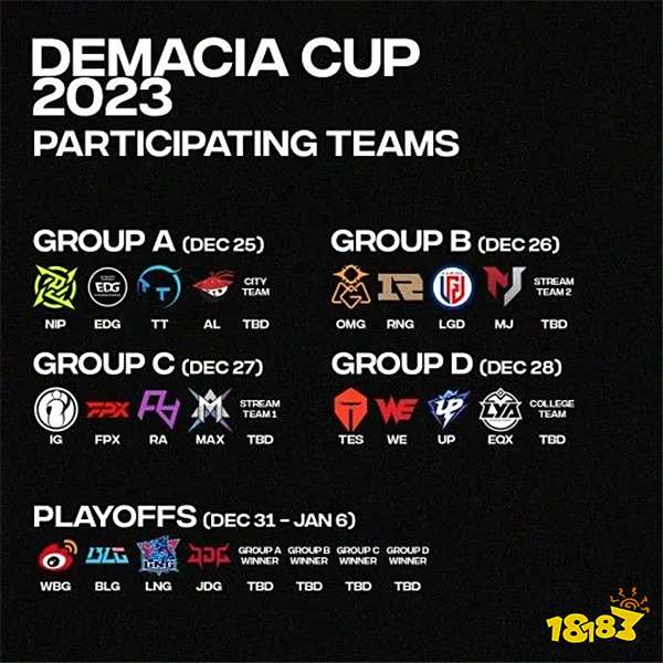 LOL资讯：LPL德玛西亚杯赛程公开25号揭幕！_18183抖音专区