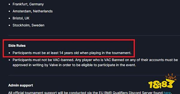 CS资讯|RMR规则改动：参赛年龄限制从16岁下调至14岁_18183.com