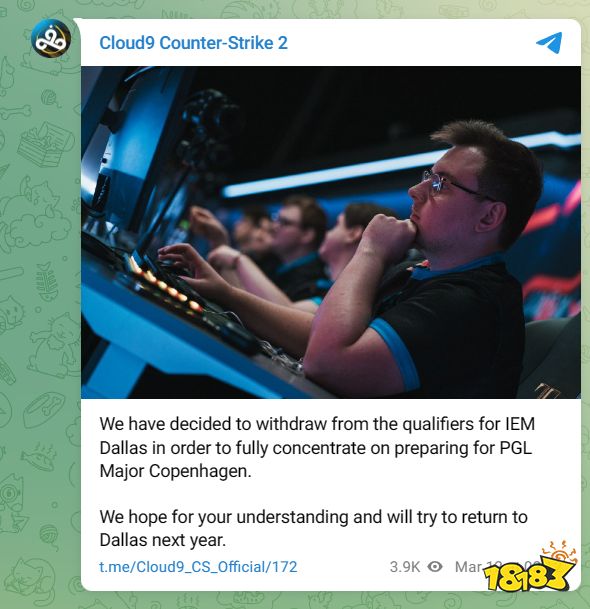 CS资讯：C9放弃IEM全力备战Major_18183.com