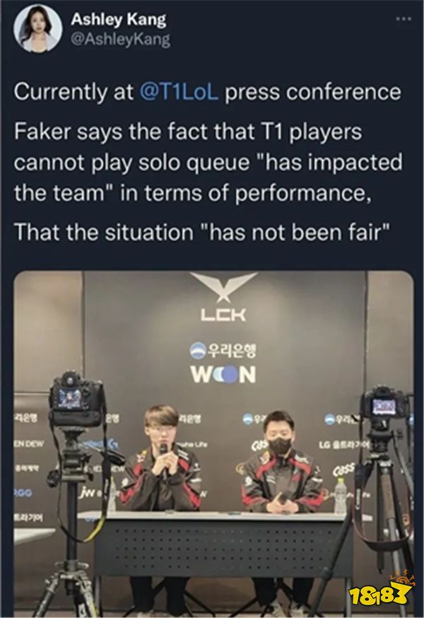 Faker公开道歉了！直言：采访时自己说错了话，对HLE不尊重？_18183.com