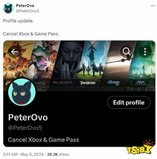 Xbox博主“反水”？发文抵制：不续订XGP，投奔PC/PS怀抱！_18183.com