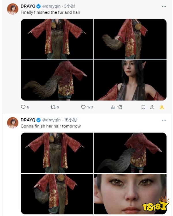 360度看狐狸老婆！《黑神话：悟空》狐狸精“萍萍”角色模型解包！_18183.com